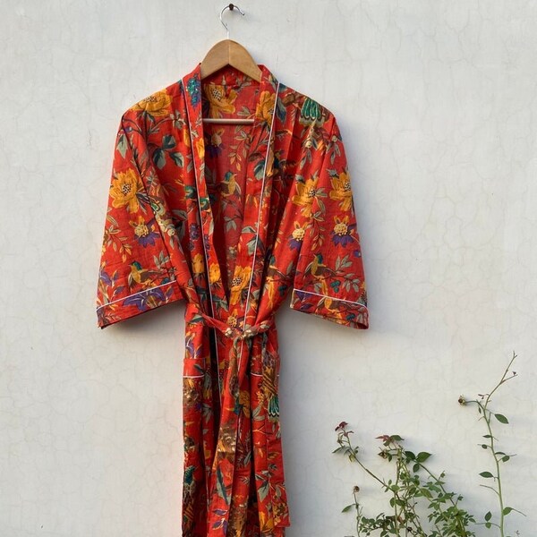 Cotton Kimono Robe - Etsy