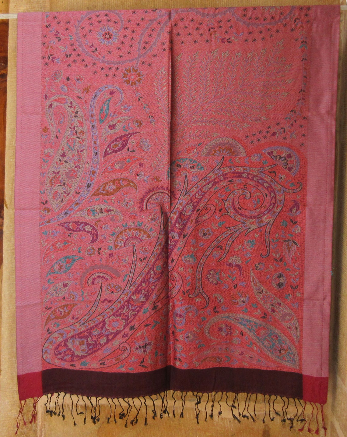 Handmade Pashmina Shawl Indian Hand Woven Paisley Design Stole | Etsy