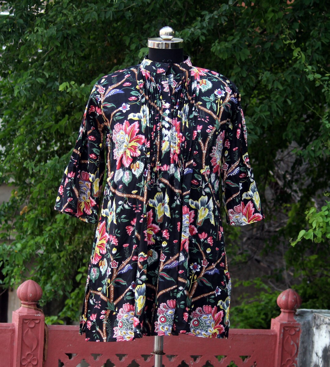 Boho Tunic Top for Women in Block Printed Cotton Indian Tunic - Etsy