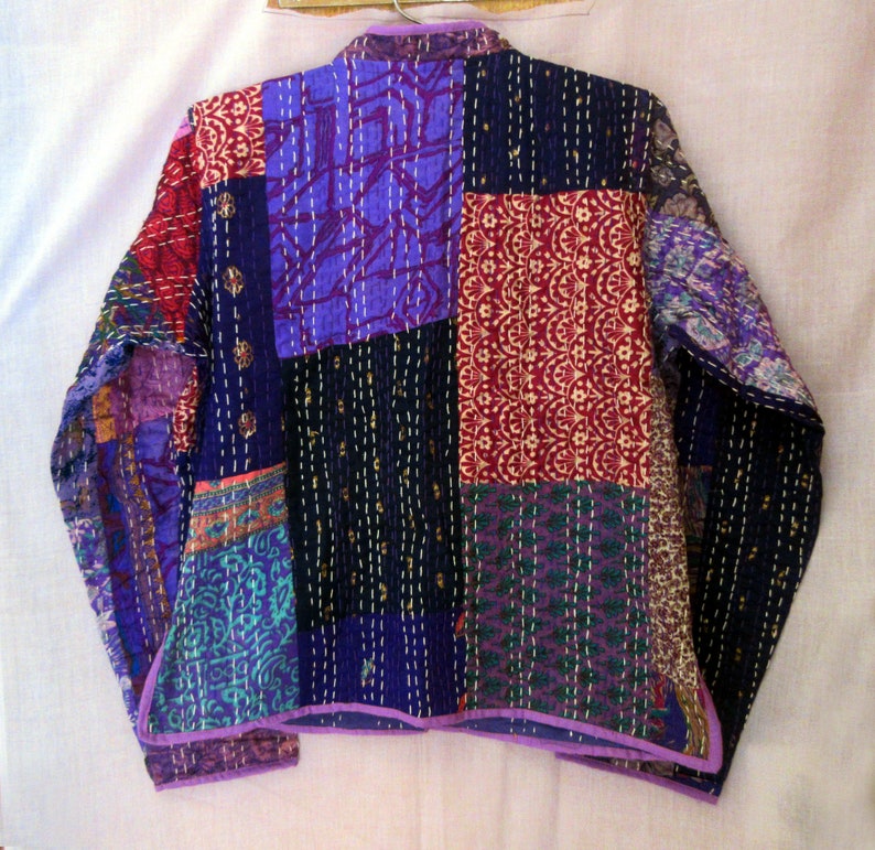Handmade Patchwork Kantha Jacket Hand Stitched Silk Patchwork - Etsy