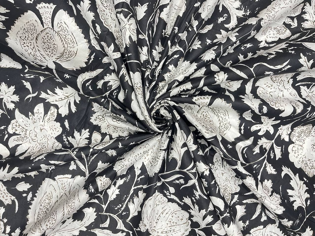 Indischer Block Print Stoff, Baumwollstoff, indischer Stoff, weicher ...