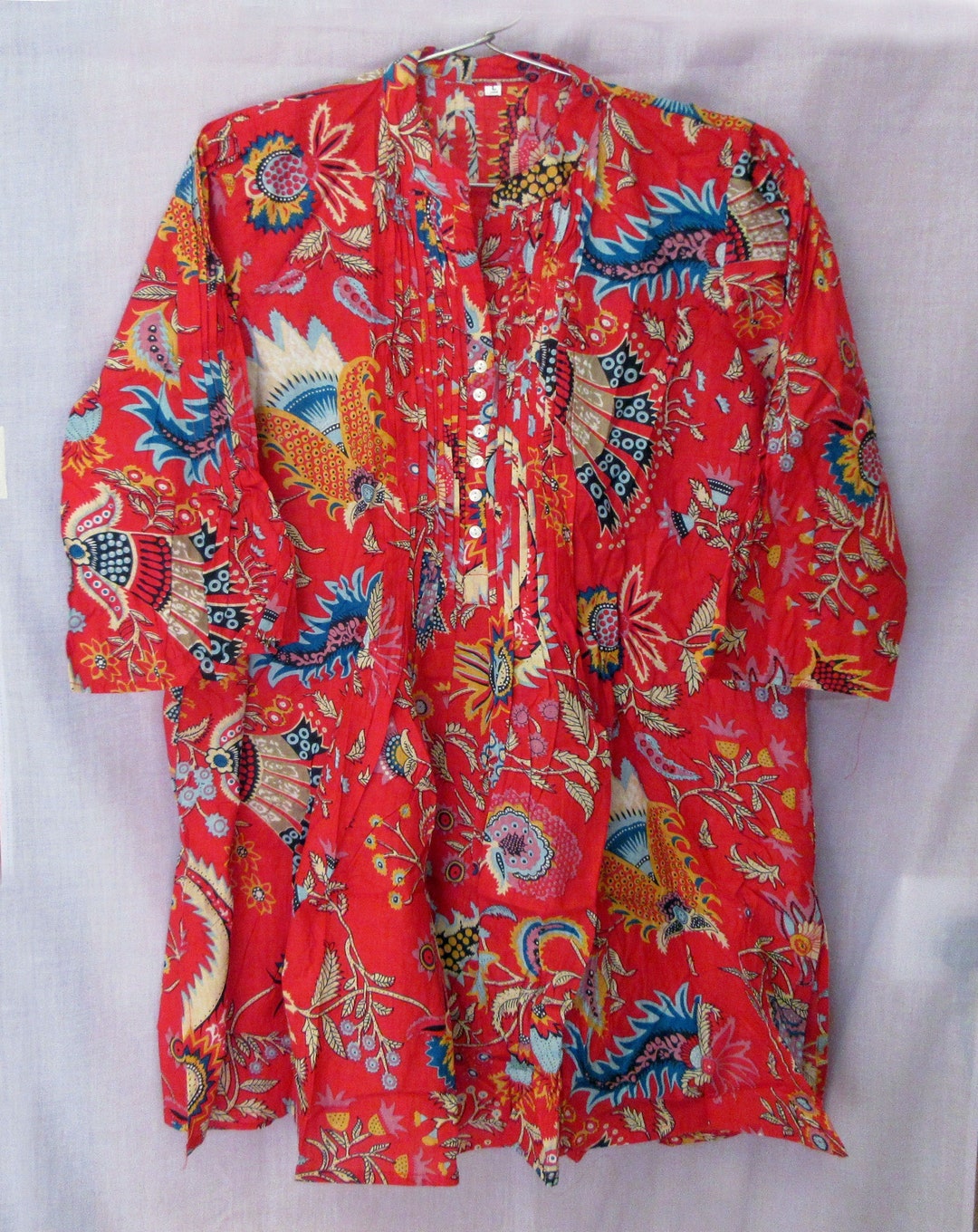 Colorful Bohemian Dress Indian Mukat Print Kurti New Fashion - Etsy