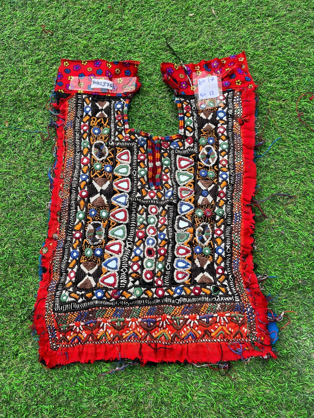 Neck Yoke With Mirror Work and Embroidery. Beautiful Handmade - Etsy