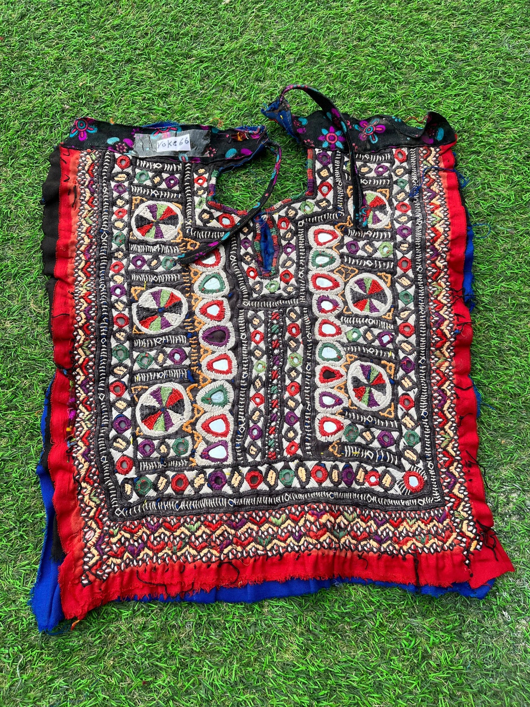 Vintage Banjara Neck Yoke Patch Traditional Art Embroidery Applique ...