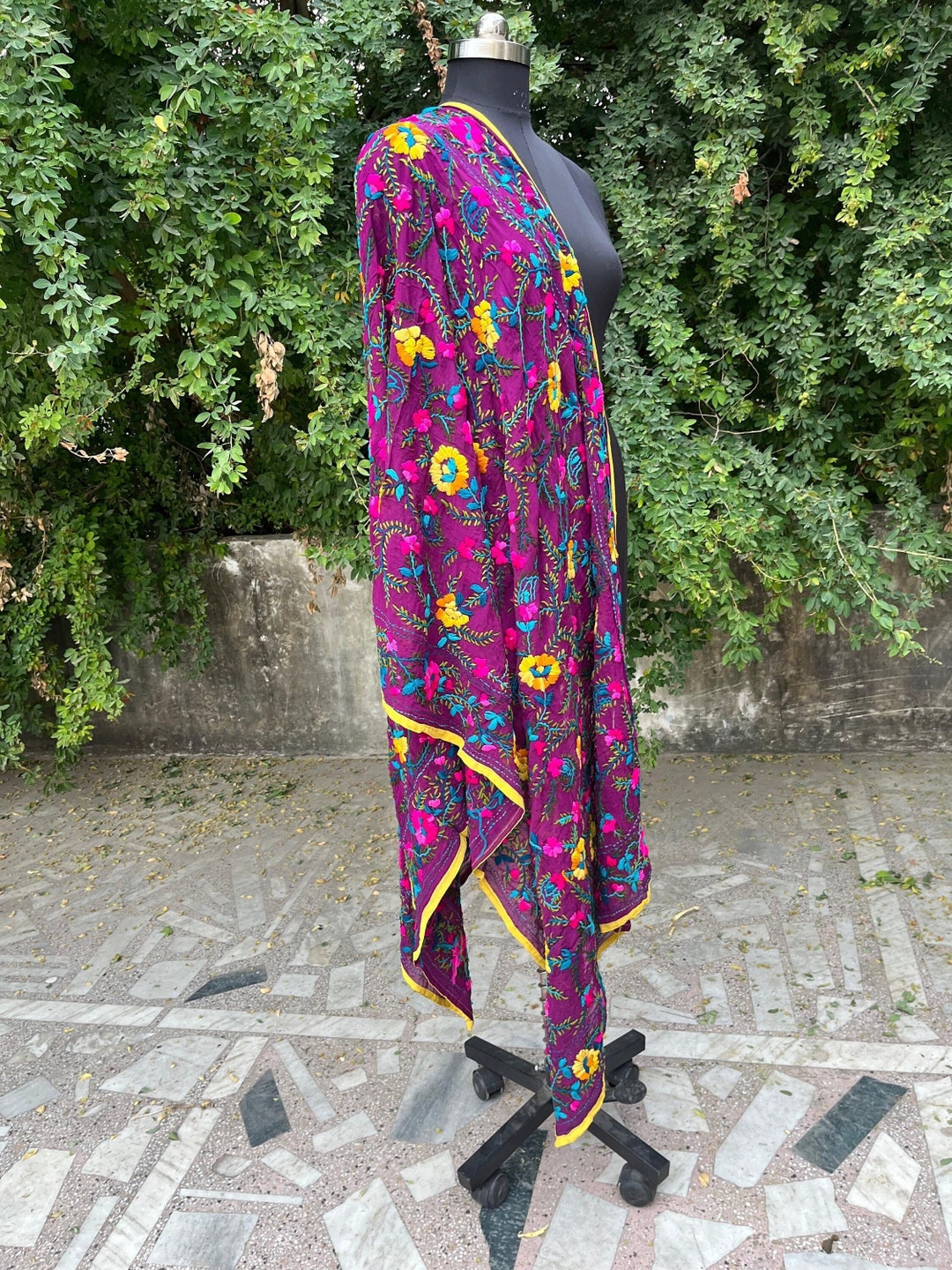 Indian Bridal Dupatta, Indian Dupatta Handmade, Multi Dupatta, Phulkari ...