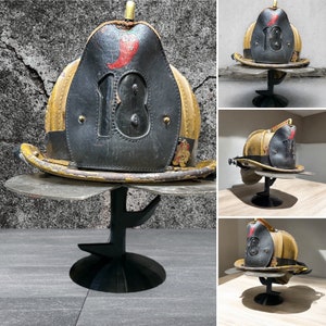 Fire Helmet TABLE TOP Display New York Roof Hook or Halligan Bar ...