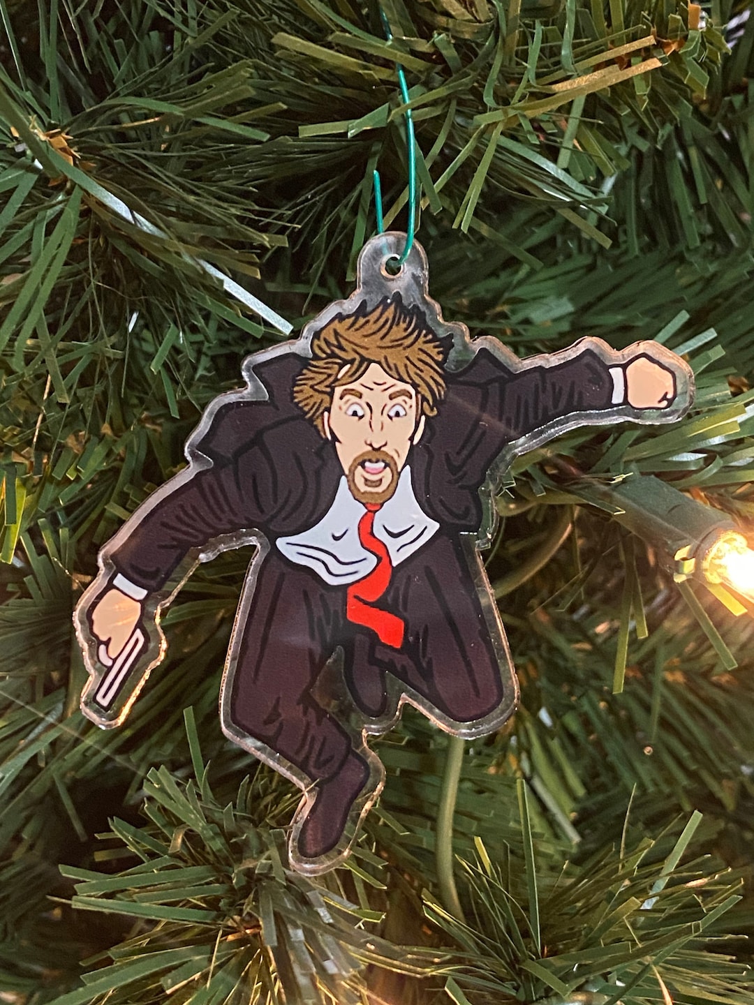 Die Hard Inspired Hans Gruber Falling off Nakatomi Plaza Christmas ...