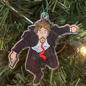 Die Hard Inspired Hans Gruber Falling off Nakatomi Plaza Christmas ...