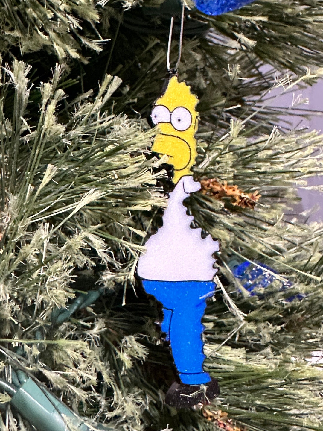 Homer Simpson Fading Into Bushes Christmas Ornament Pendant - Etsy
