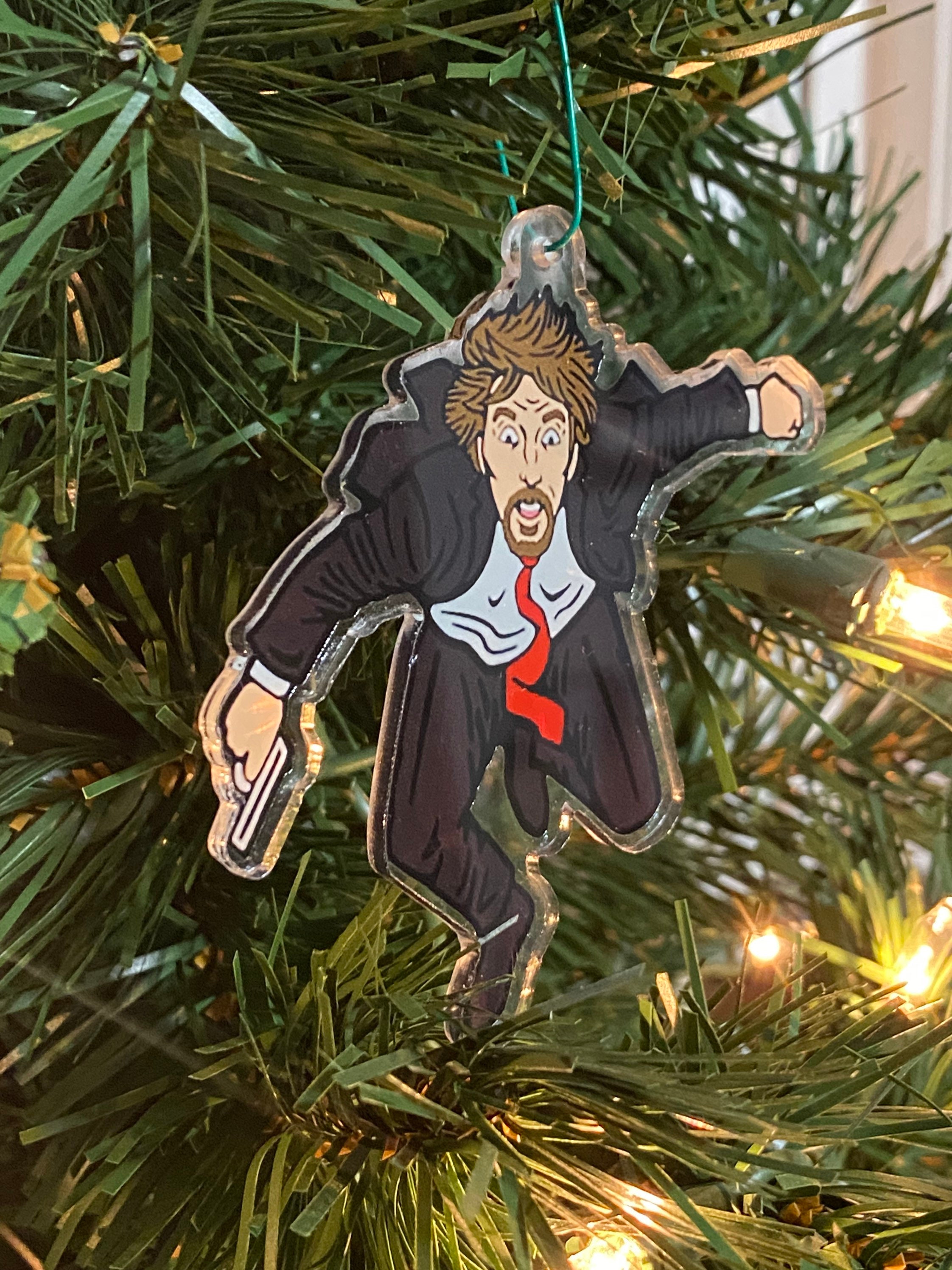Die Hard inspired Hans Gruber Falling off Nakatomi Plaza Christmas sold ...
