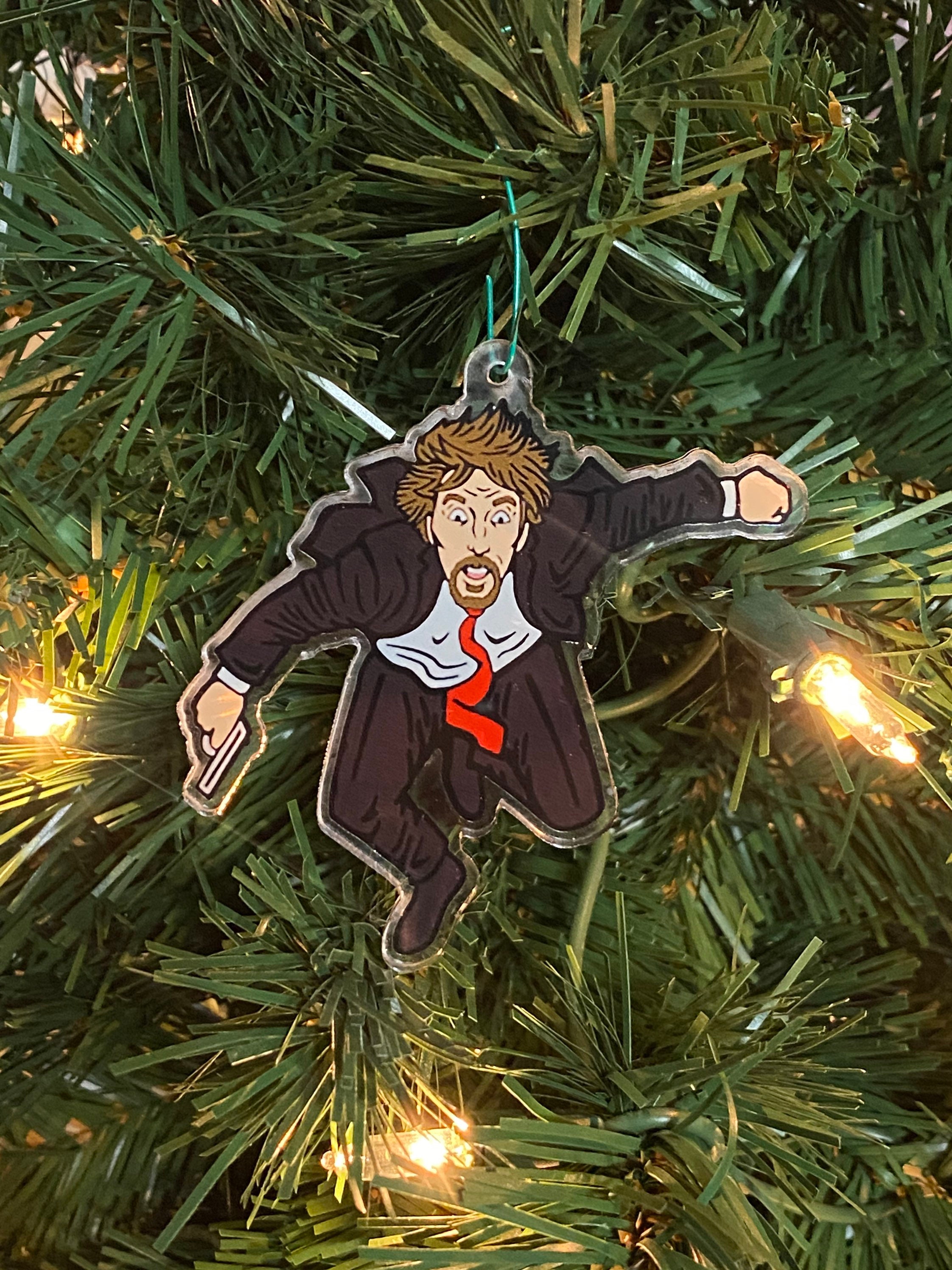 Die Hard inspired Hans Gruber Falling off Nakatomi Plaza Christmas sold ...