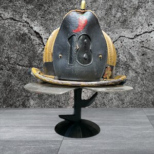 Fire Helmet TABLE TOP Display New York Roof Hook or Halligan Bar ...