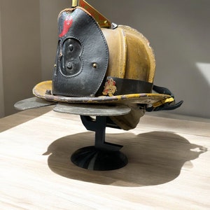 Fire Helmet TABLE TOP Display New York Roof Hook or Halligan Bar ...