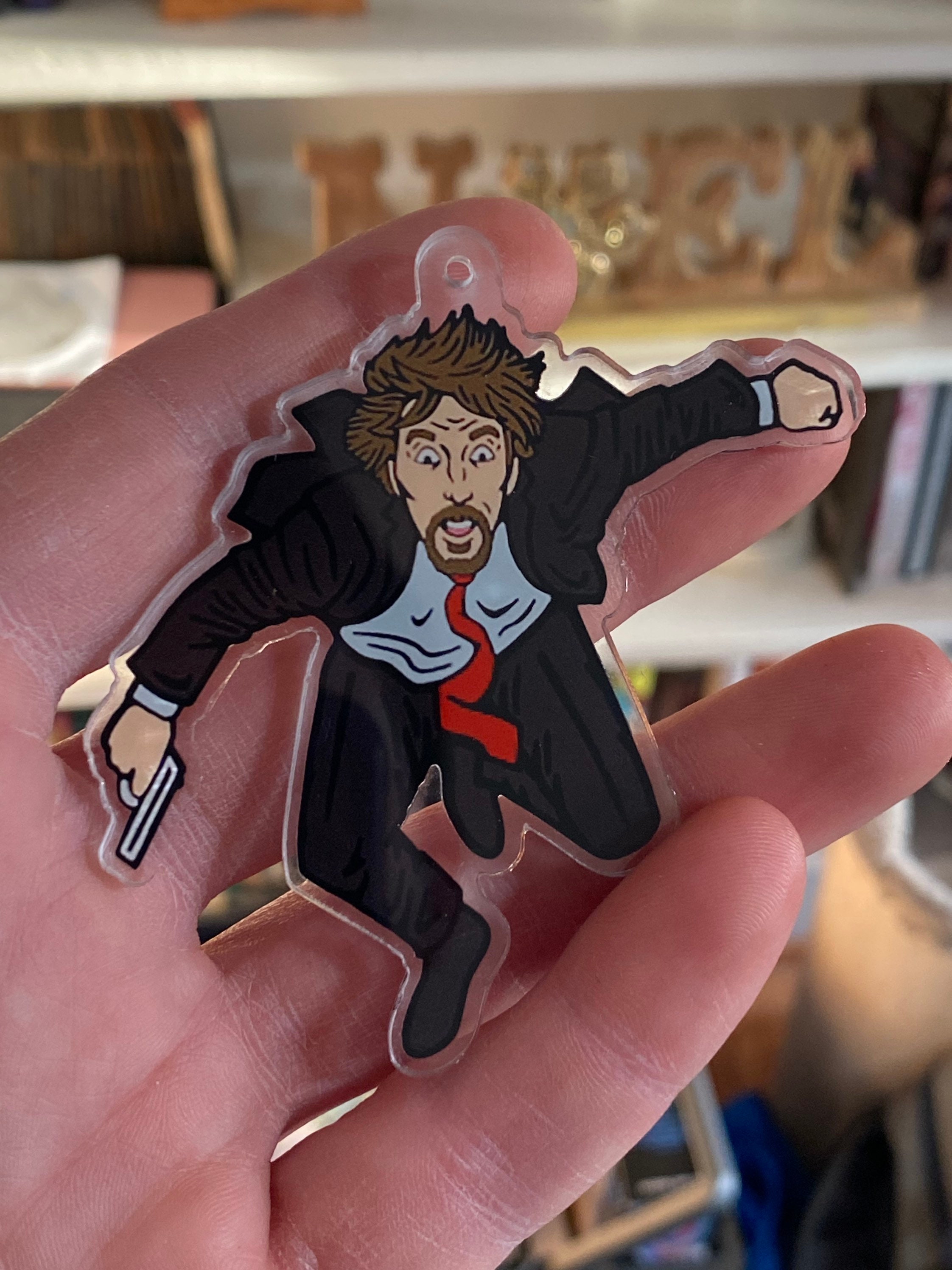 Die Hard inspired Hans Gruber Falling off Nakatomi Plaza Christmas sold ...
