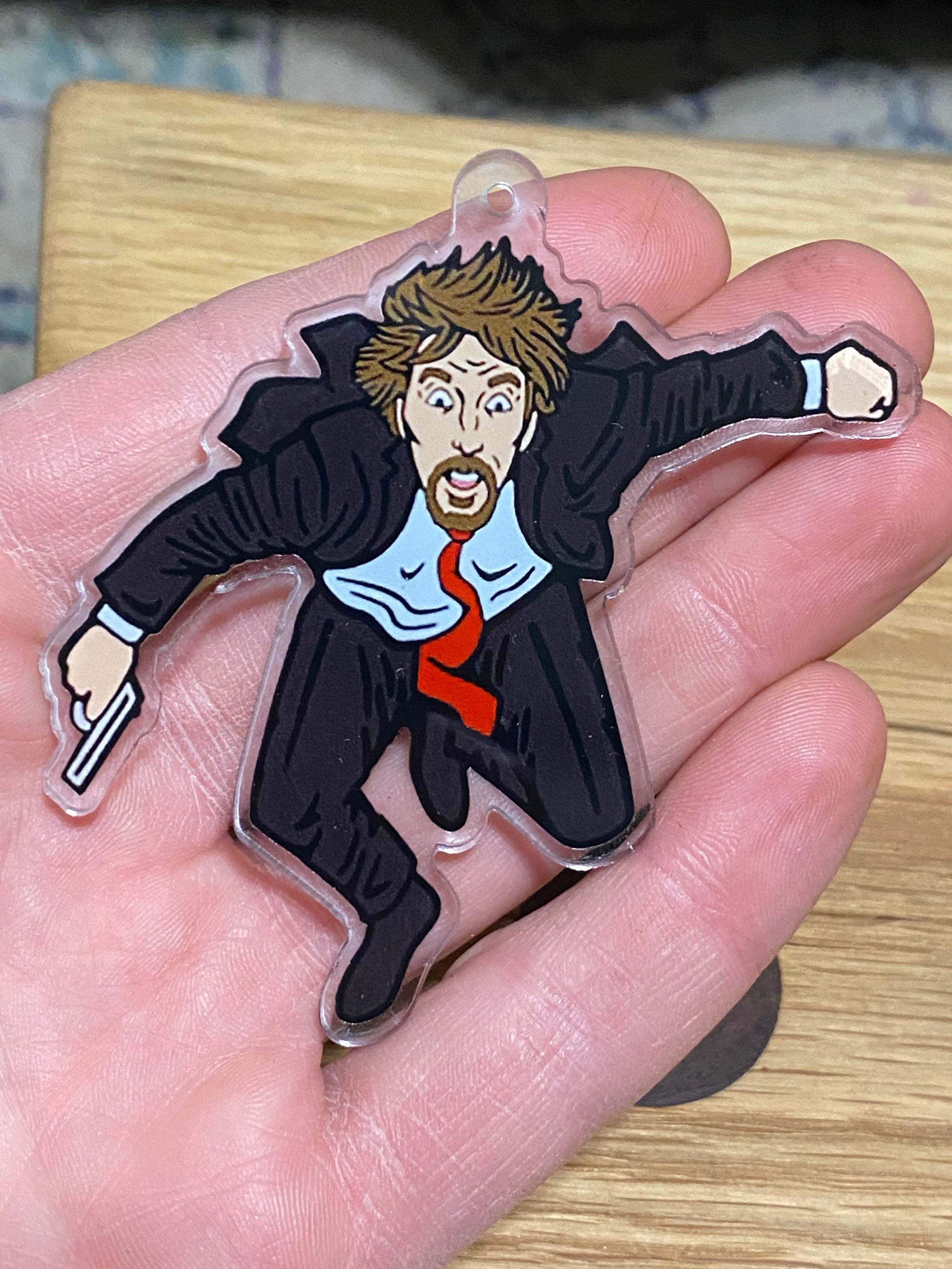 Die Hard inspired Hans Gruber Falling off Nakatomi Plaza Christmas sold ...