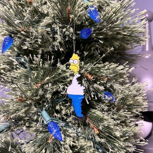 Homer Simpson Fading Into Bushes Christmas Ornament Pendant - Etsy