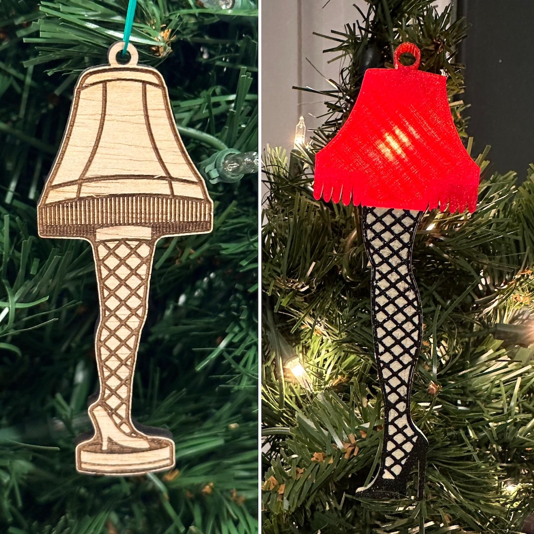 Leg Lamp Ornament, Color Version Connects to Christmas Tree Lights for ...