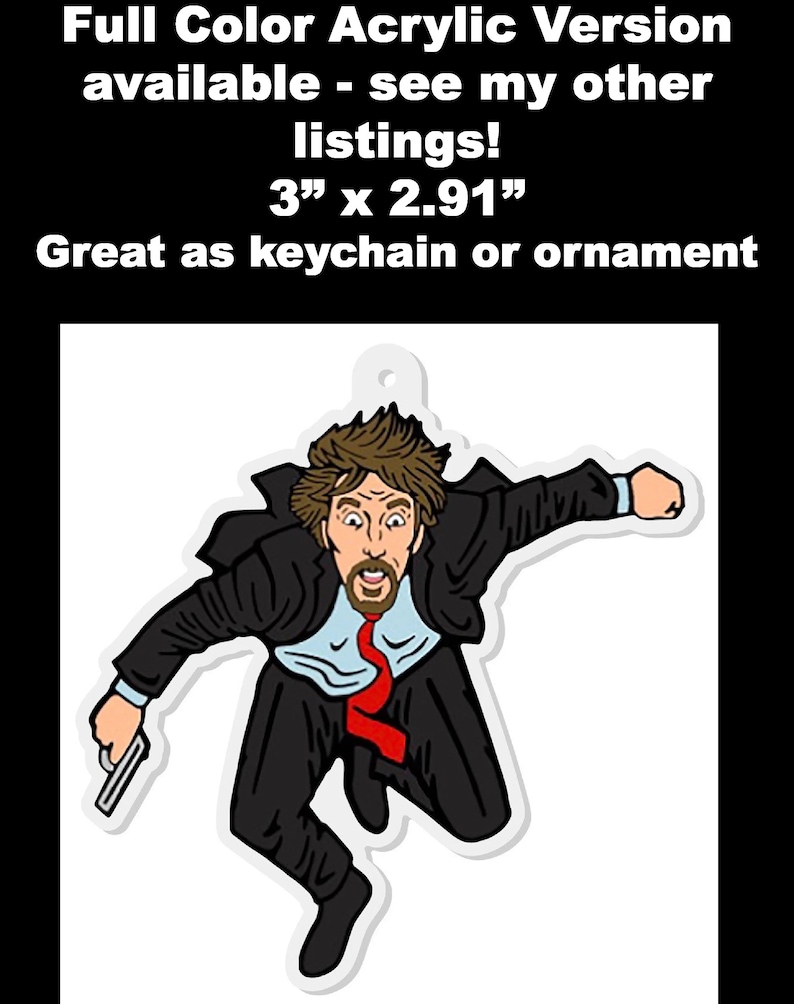 Die Hard Hans Gruber Falling off of Nakatomi Plaza Christmas - Etsy