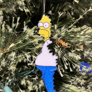 Homer Simpson Fading Into Bushes Christmas Ornament Pendant - Etsy