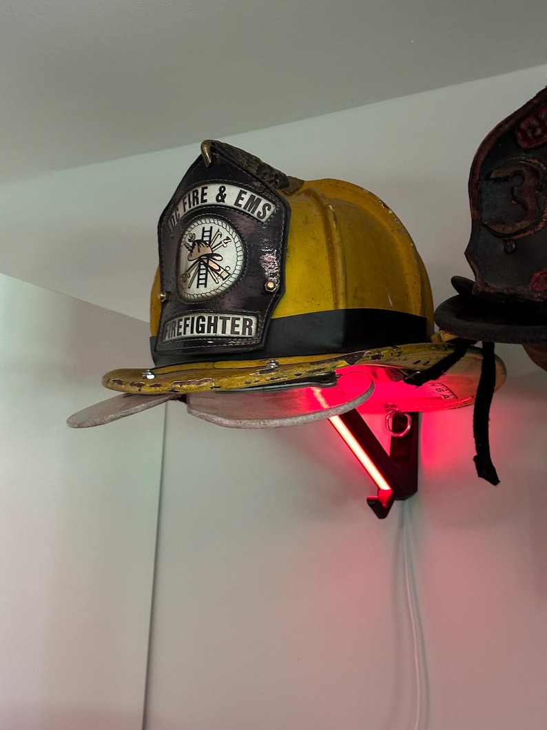 Fire Helmet LED LIT (motorcycle Helmet, Cosplay Helmet) Wall Mount ...