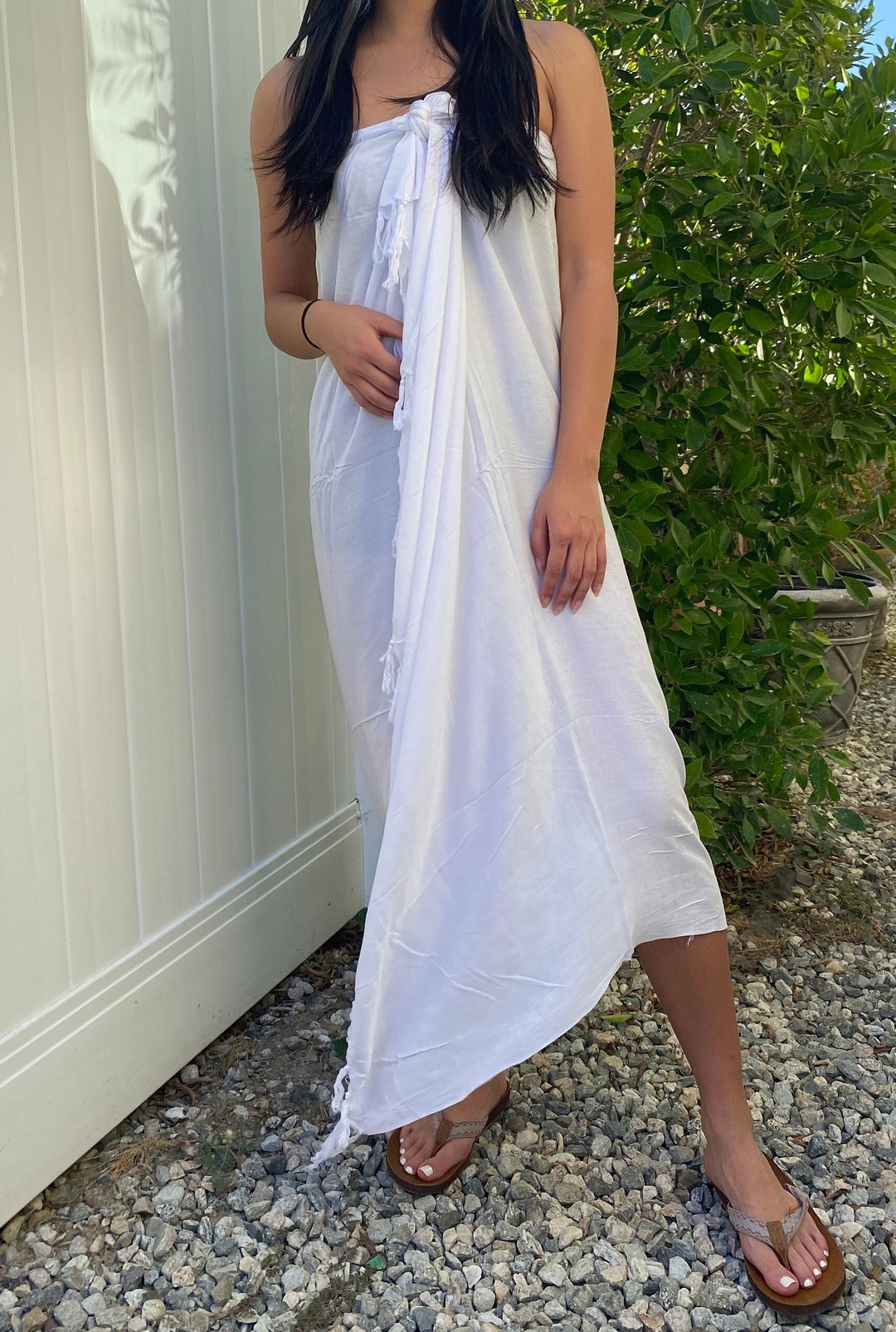 Hawaiian Sarong Solid White Luau Cruise Wrap Beach Pareo Wear Dress - Etsy