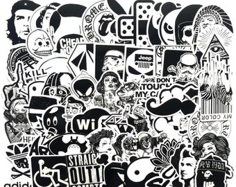Black and White Sticker Pack - Etsy