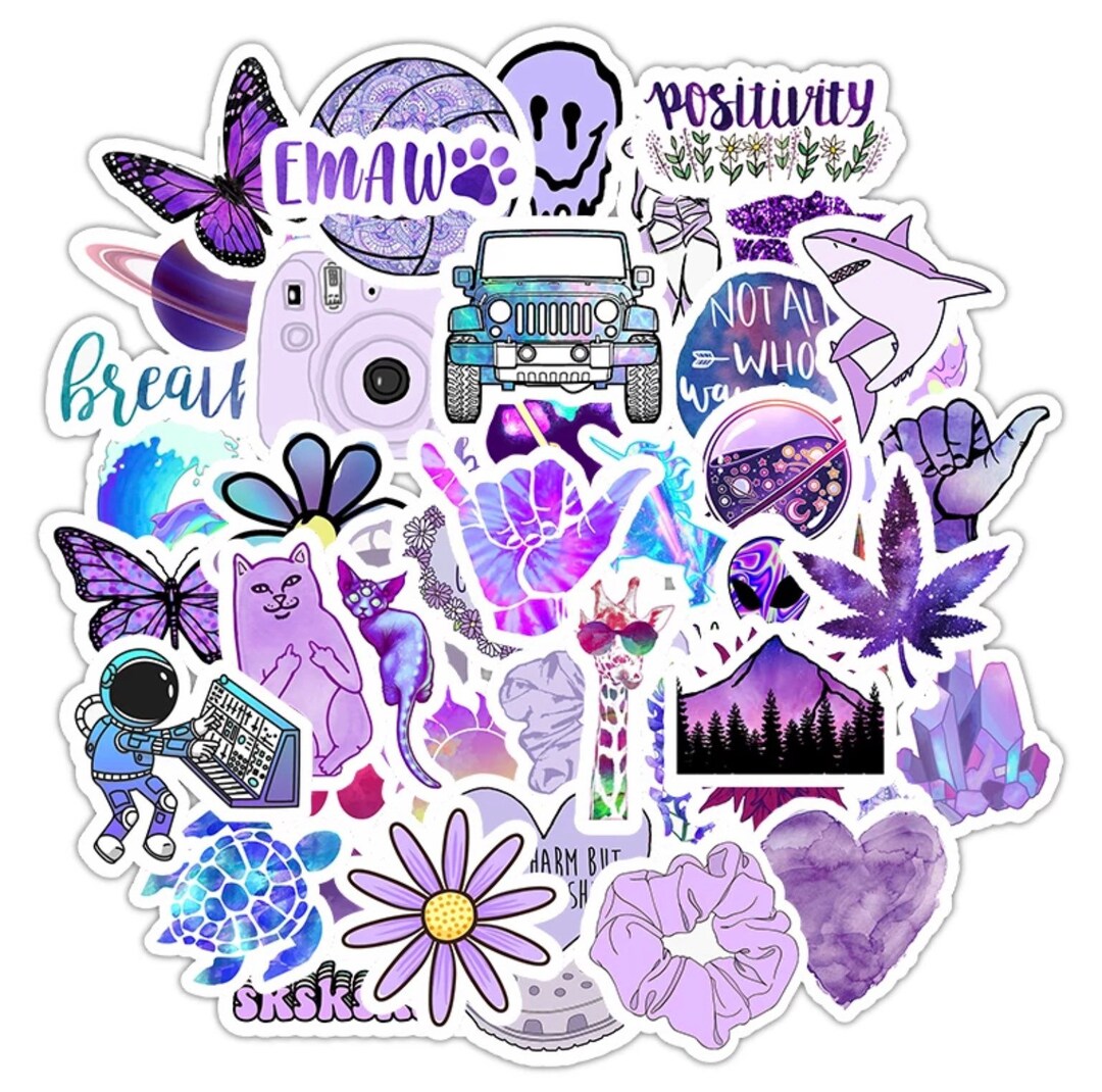 Purple Visco Random Sticker Pack - Etsy