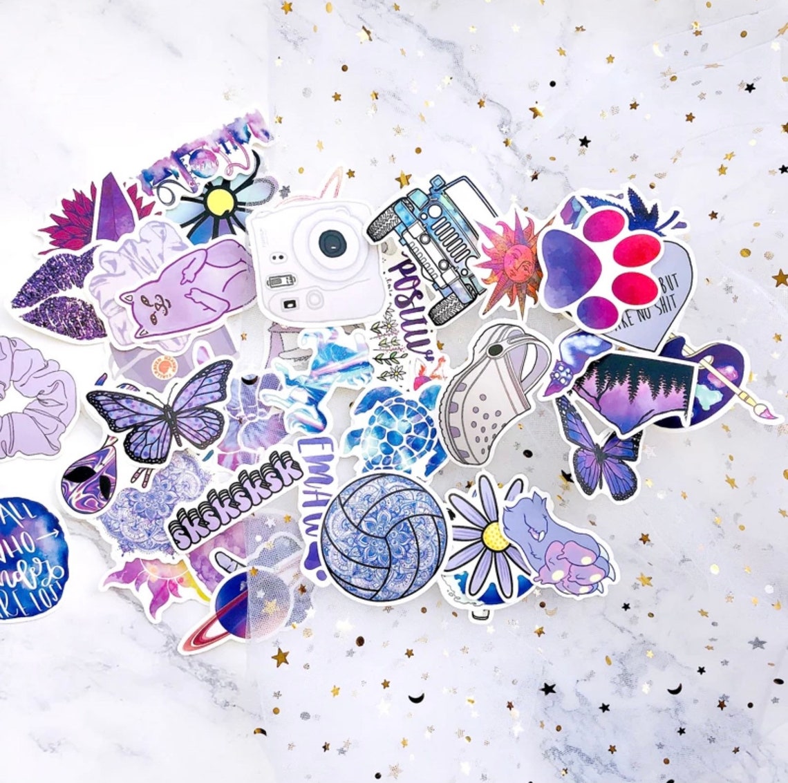 Purple Visco Random Sticker Pack - Etsy