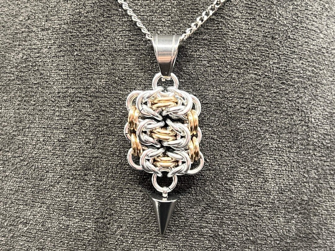 Byzantine Ladder: Pendant in Silver & Rose Gold - Etsy