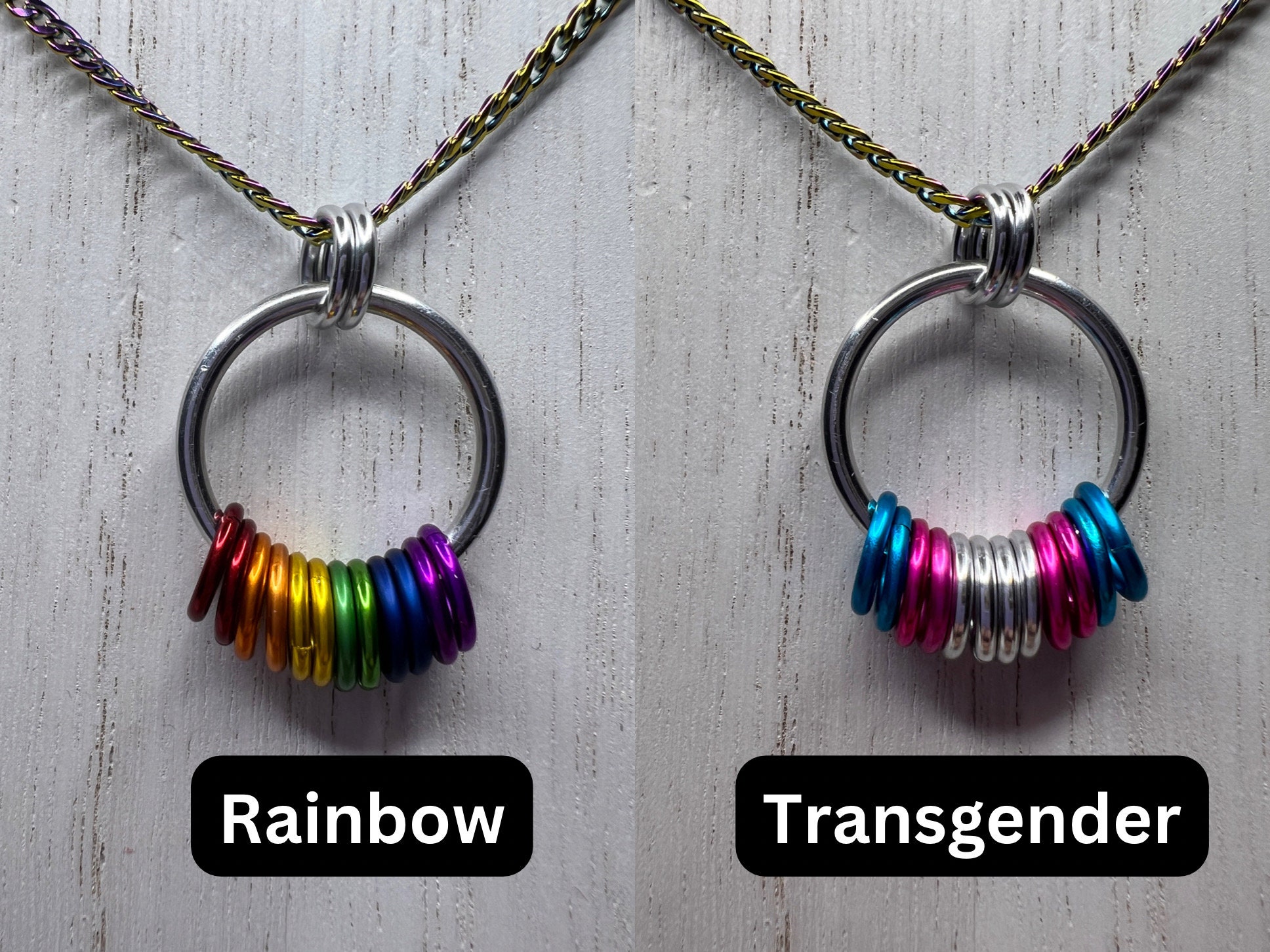 Pride Flag Fidget Pendant or Keychain in Pride Flag Colours - Etsy
