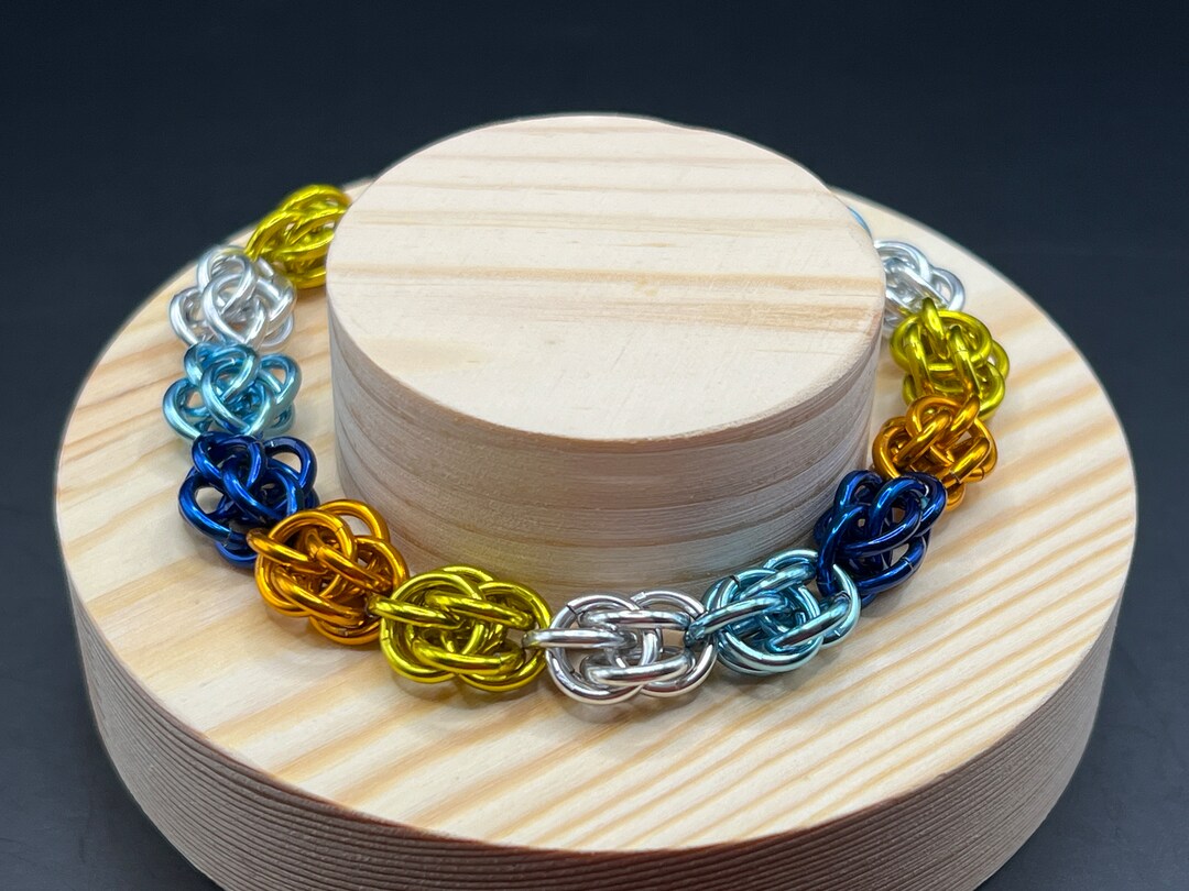 Aroace aromantic & Asexual Pride Sweet Pea Chainmaille Bracelet ...