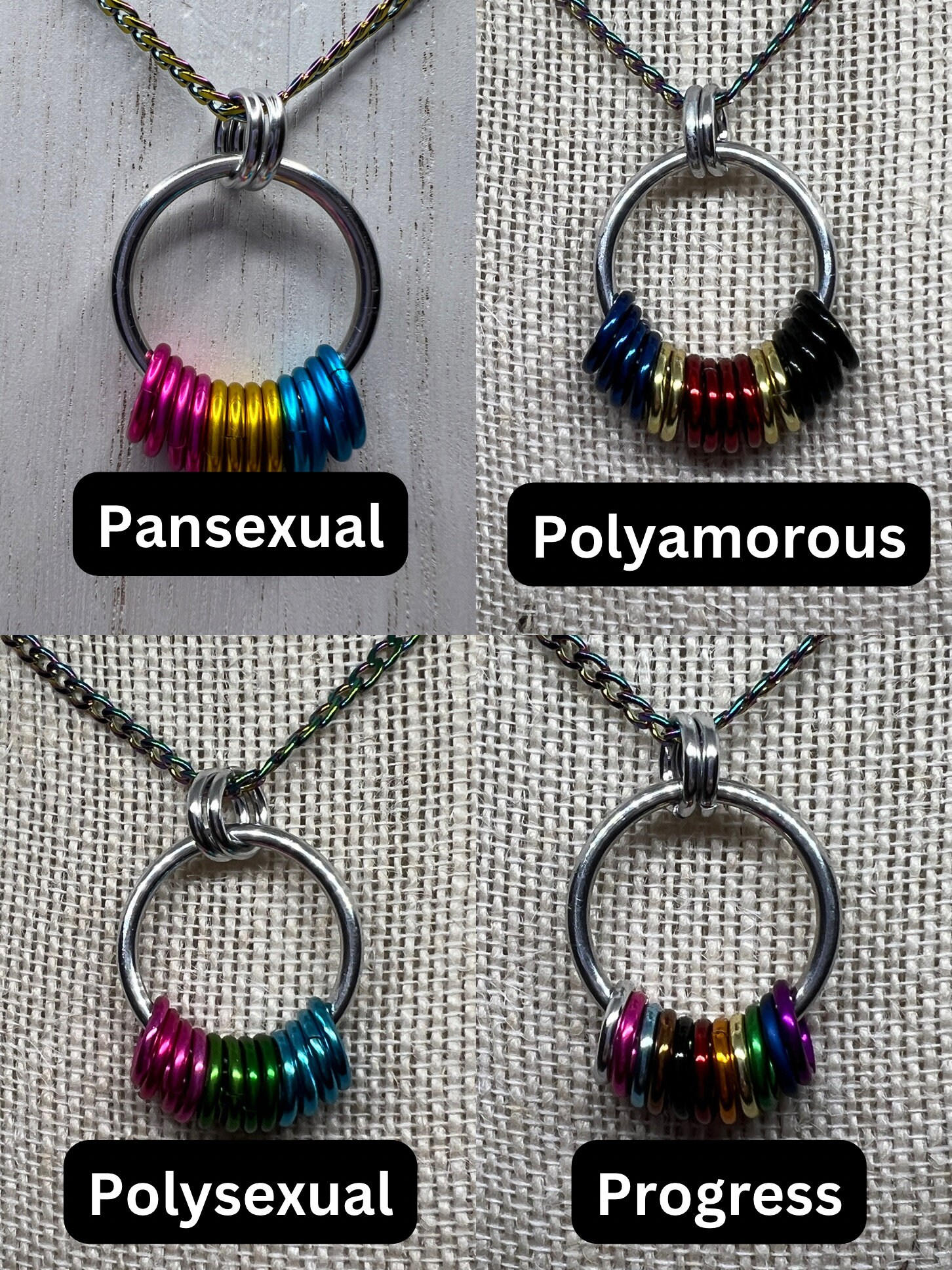 Pride Flag Fidget Pendant or Keychain in Pride Flag Colours - Etsy