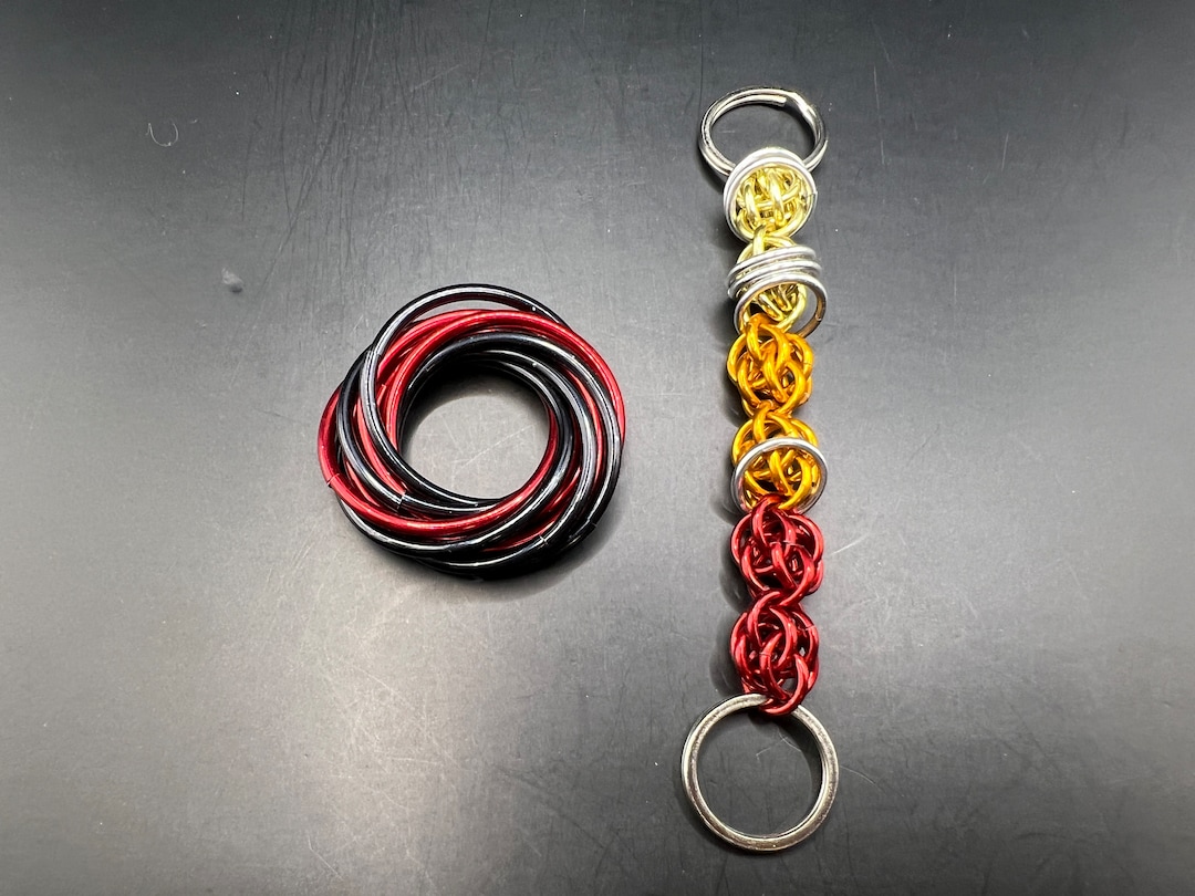 Fidget Toy Gift Set Mobius 1.5 in Diameter & Rope 4.5 Long Fidgets Made ...