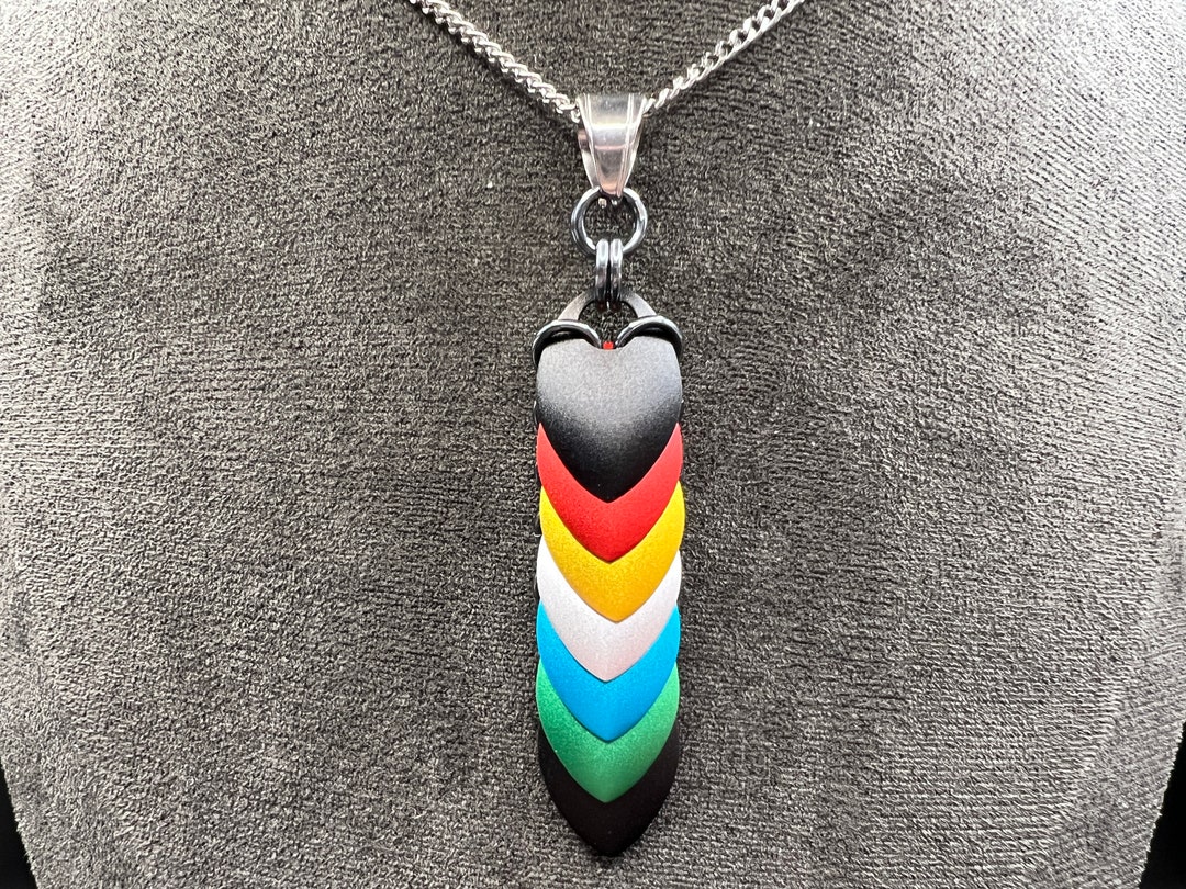 DISABILITY PRIDE Flag Scale Strip Pendant, Anodized Aluminum, Custom ...