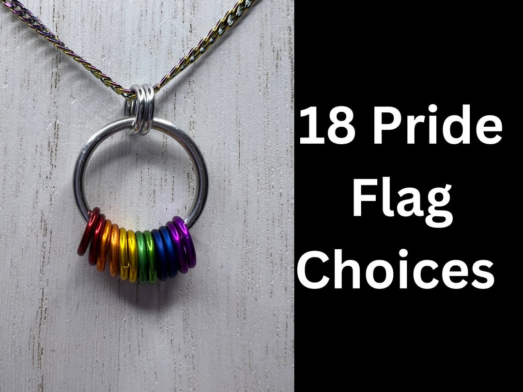 Pride Flag Fidget Pendant or Keychain in Pride Flag Colours - Etsy