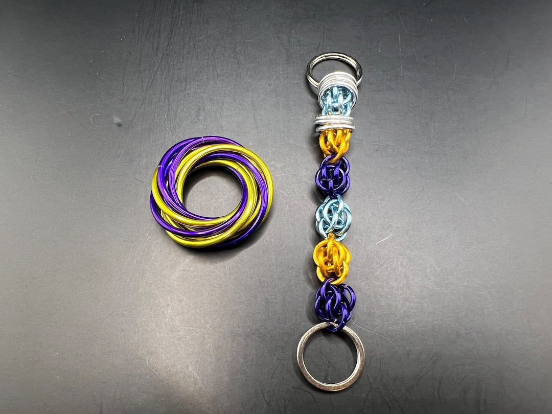 Fidget Toy Gift Set - Mobius (1.5" in Diameter) & Rope (4.5" Long ...