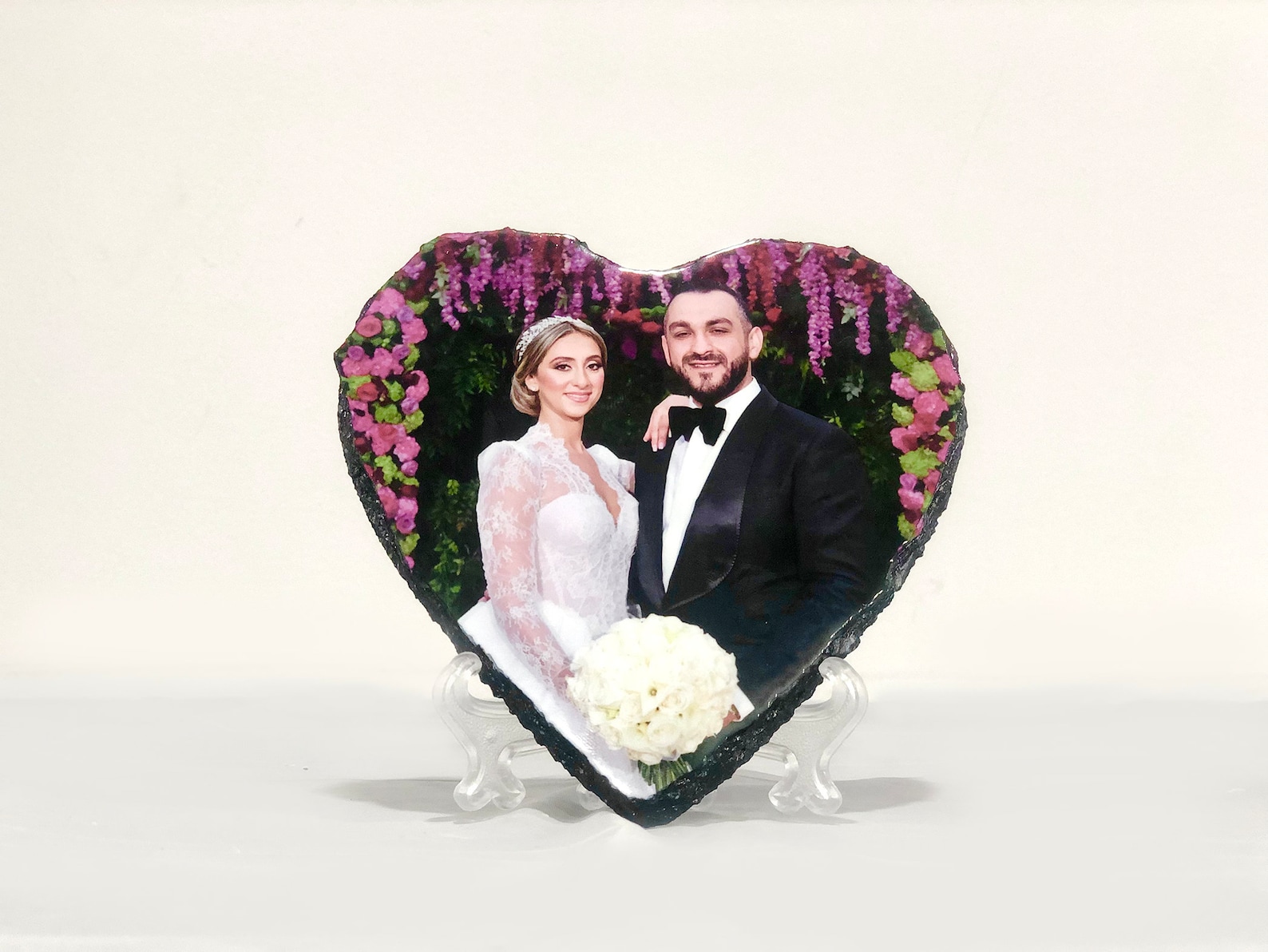 Custom Photo on Heart Shaped Rock Slate | Home Decor | Valentine's Day ...