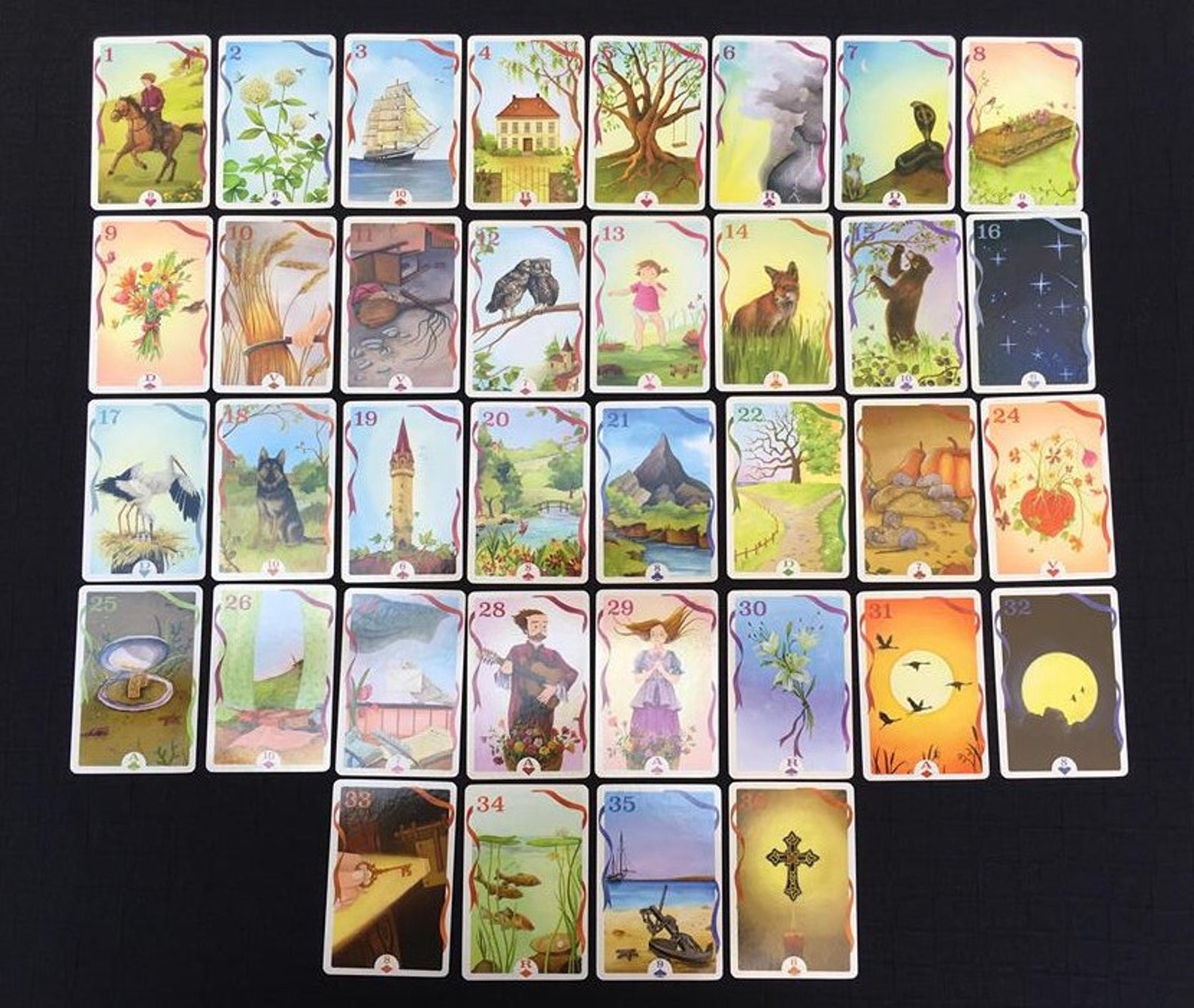 Lenormand Deck Oracle Deck Lenormand Tarot Deck Lenormand - Etsy