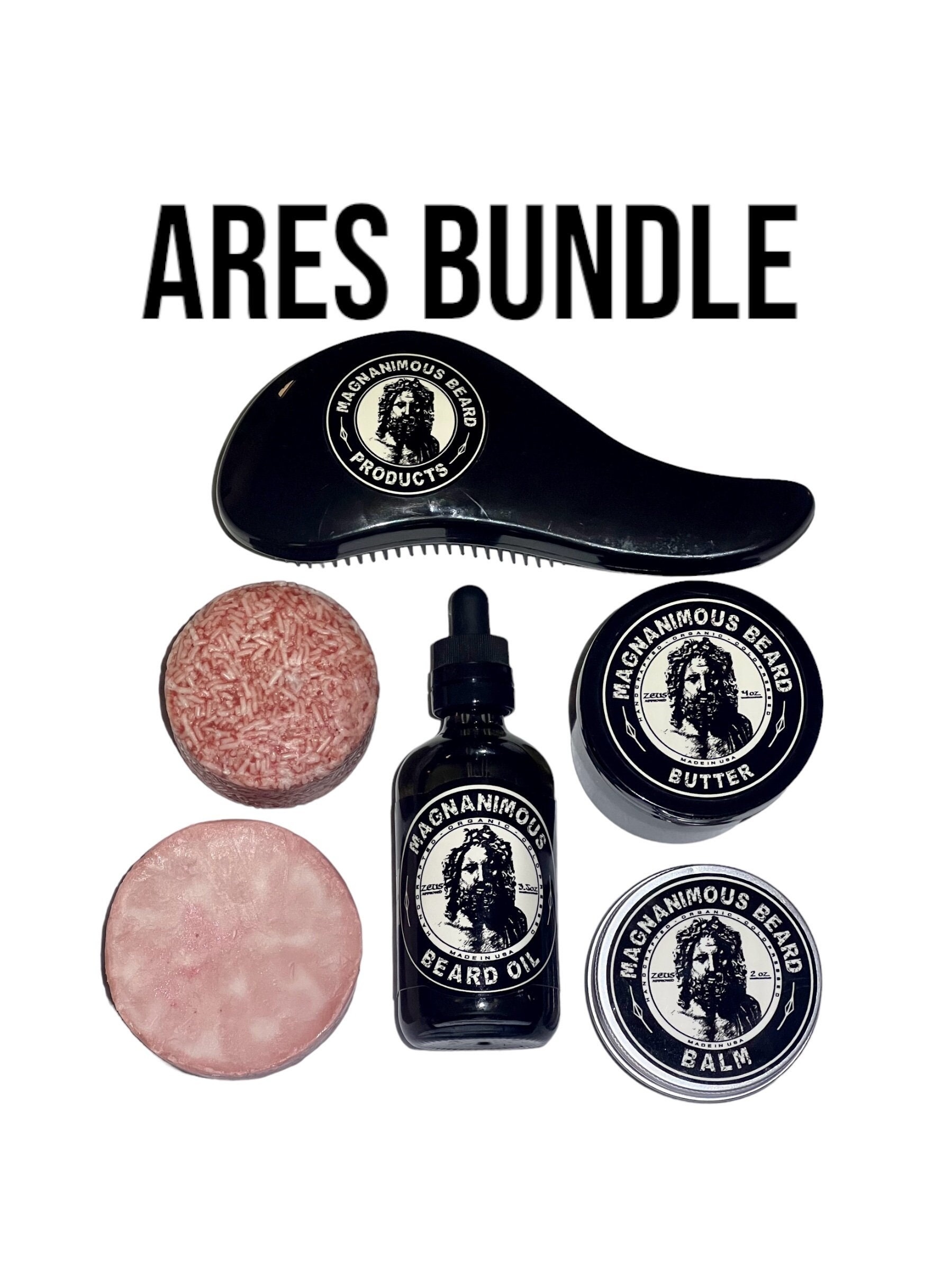 The Magnanimous ARES WHITE FORMULA Beard Bundle - Non-discoloring ...