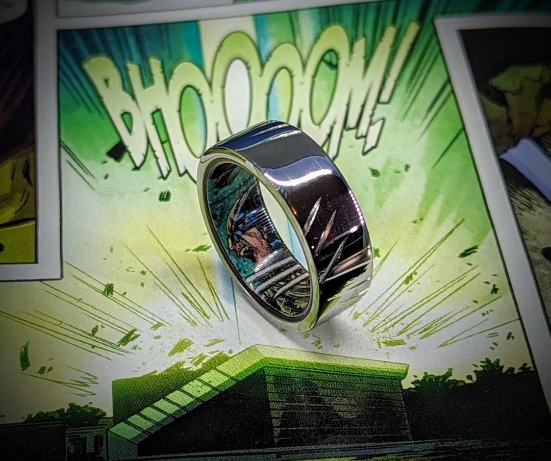 Wolverine Clawed Titanium & Ebony Wood Ring Comic Book Secret Identity Liner - Bentwood - Etsy