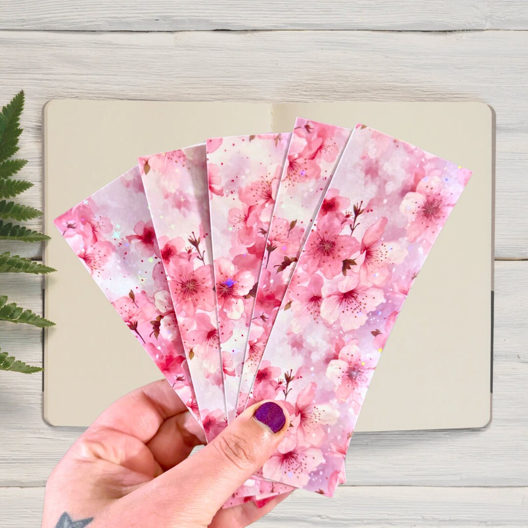 Cherry Blossom Bookmark | Flower Bookmark | Gift for Book Lover | Book ...