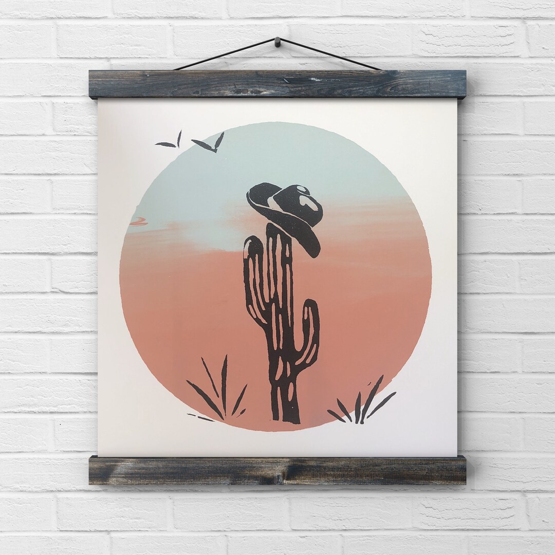 Cactus Cowboy // Screen Print // Silk Screening // Western Art ...