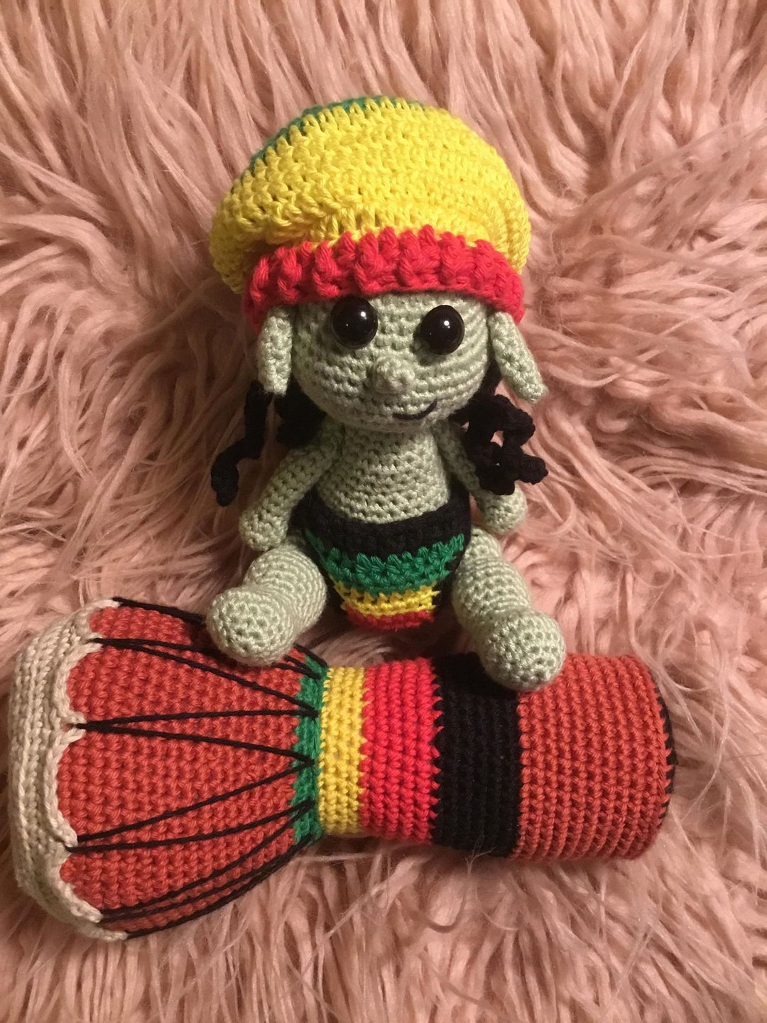 RASTA Bébé Orc/bébé Orc Reggae/bébé Orque Jamaïcain/amigurumi Modèle Au ...