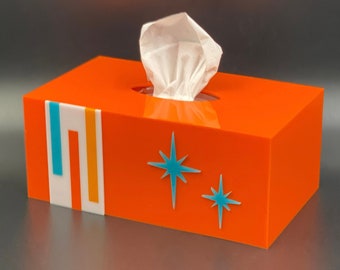 Mid Century Modern Tissue Box Cover modline Design Retro Style Tissue ...