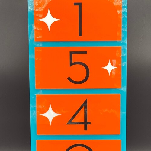 Mid Century Modern HOUSE NUMBERS Atomic Star Address Plaque | Etsy