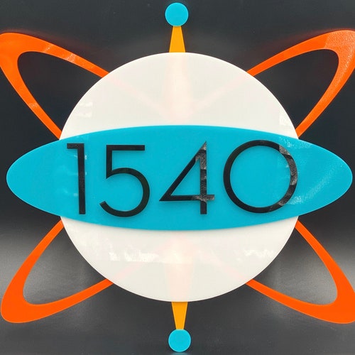 Mid Century Modern HOUSE NUMBERS Atomic Star Address Plaque - Etsy