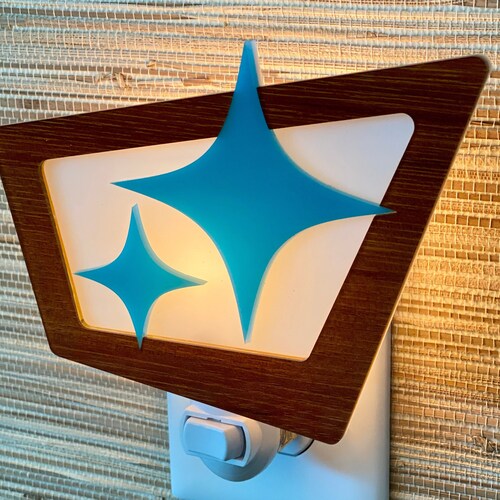 Mid Century Modern Night Light cosmos Design - Etsy
