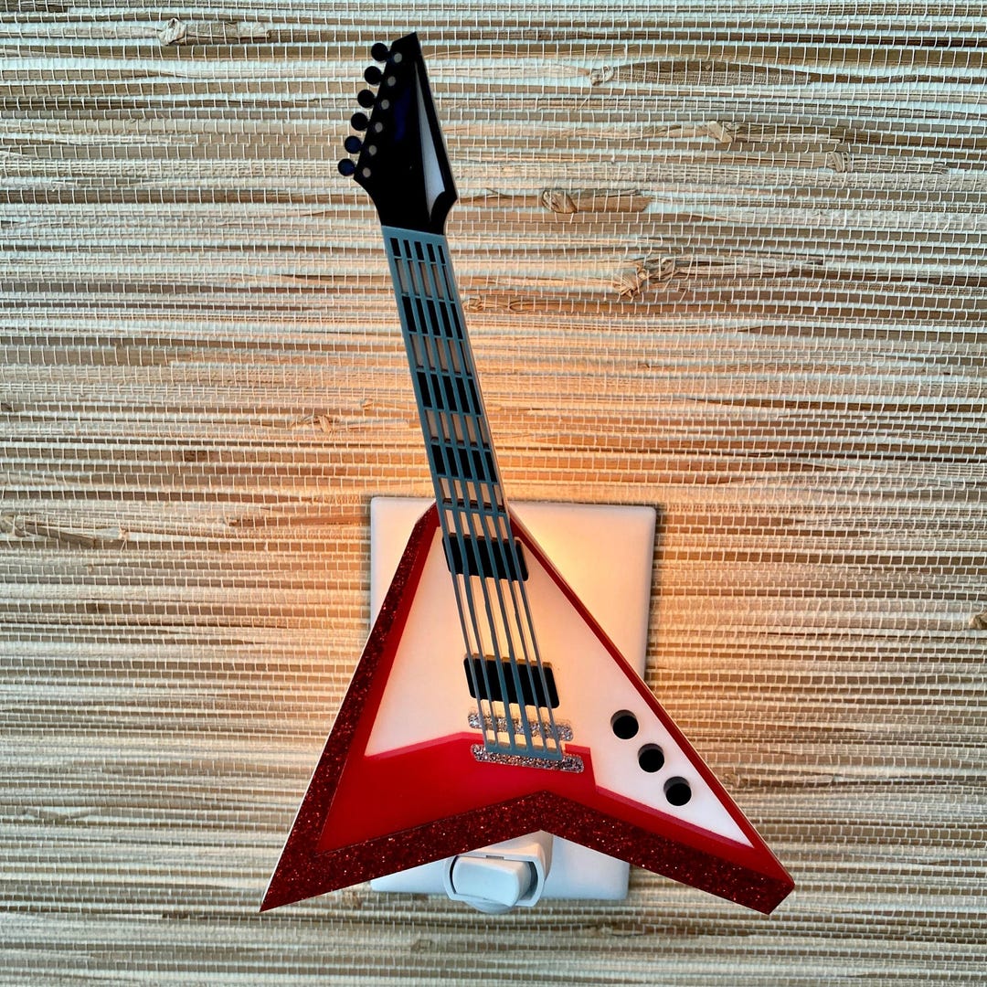Handcrafted "electric Guitar" Night Light | Musical Instrument Inspired ...