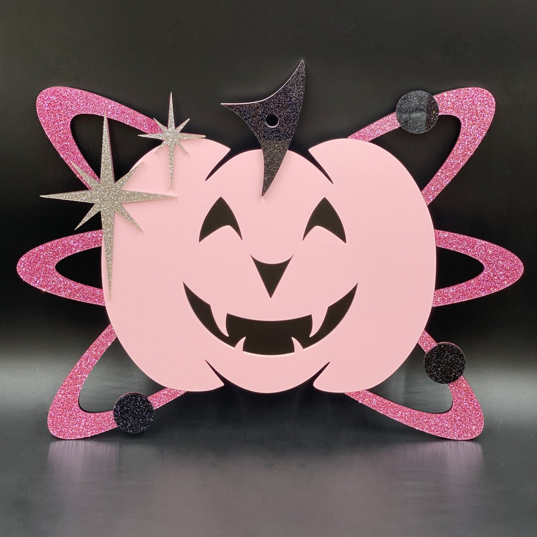Mid Century Modern "atomic Pumpkin" Sign | Retro Halloween Decor ...