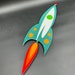 Mid Century Modern "rocket" Wall Art | Space Age Decor | Outer Space ...